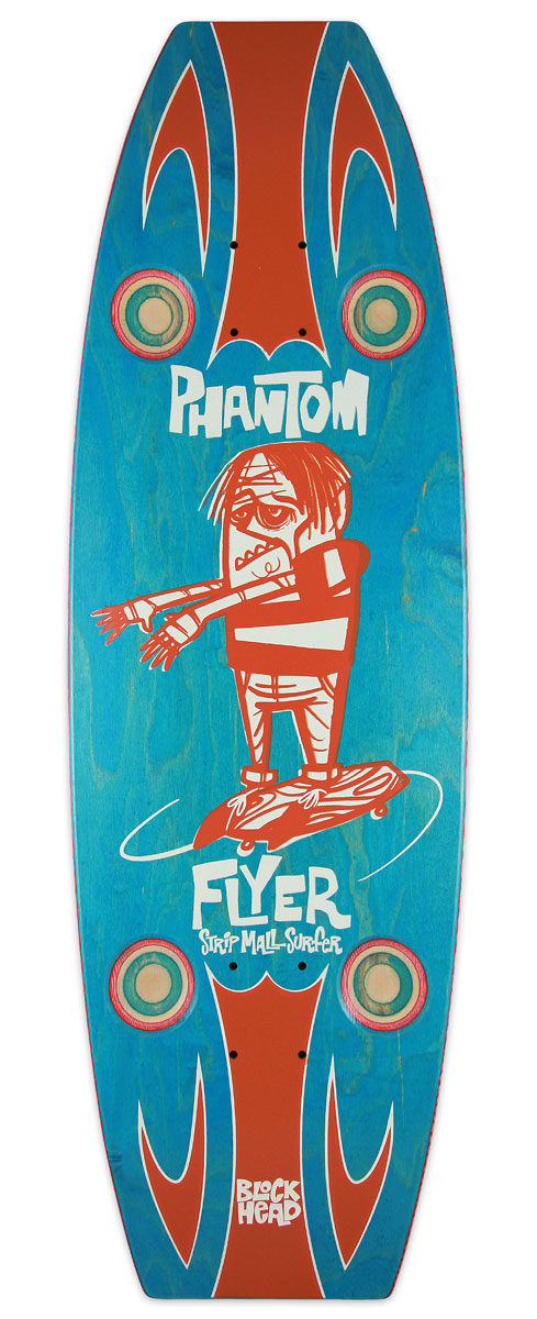 Phantom Flyer 9.6” - Strip Mall Surfer - Deck with pre-installed grip ...